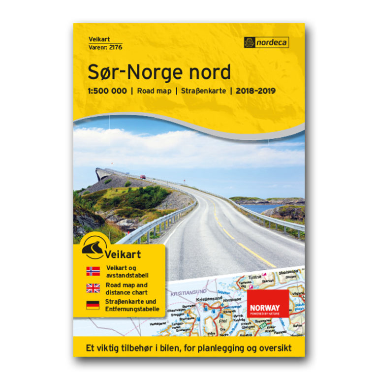 Veikart Sør-Norge nord (1:500 000) - Travel Shop