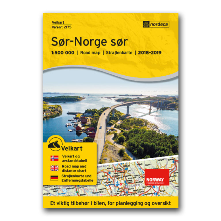 Veikart Sør-Norge sør (1:500 000) - Travel Shop
